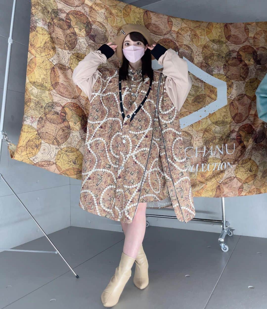 上原亜衣さんのインスタグラム写真 - (上原亜衣Instagram)「@i_chanu_m_acuod @acuodbychanu 展示会注文してきた 世界観可愛い🥺💗 くすみピンク💗 ベレー ...