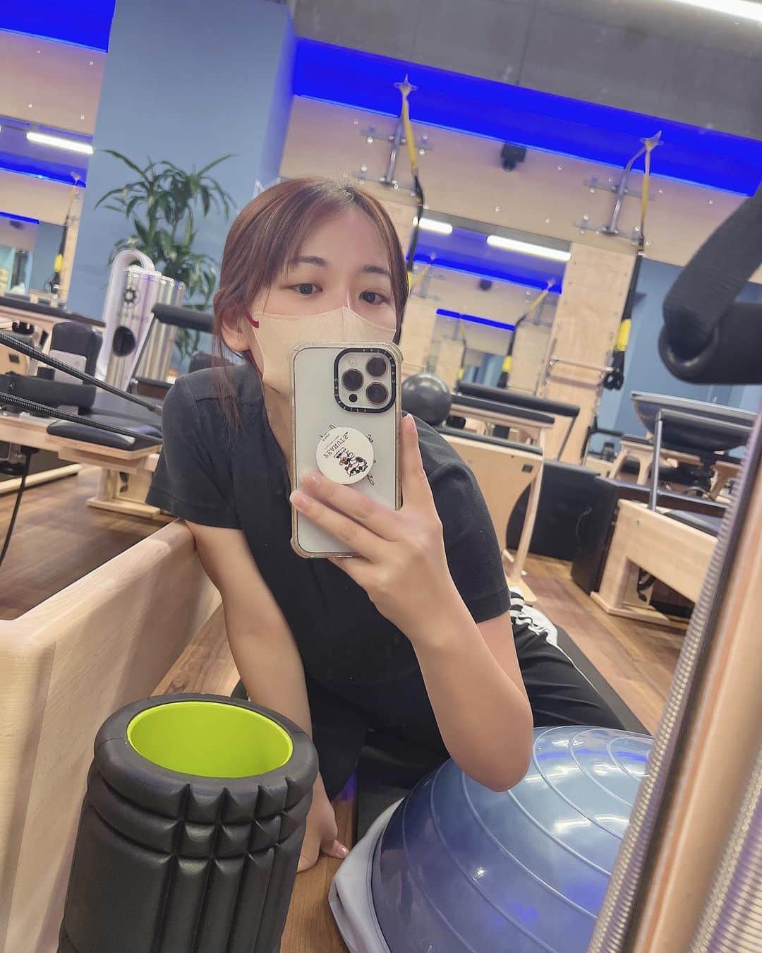 柳瀬さきさんのインスタグラム写真 - (柳瀬さきInstagram)「今日は仕事終わりに ピラティスへ⭐️ グラビアやるにも インナーマッスル ...