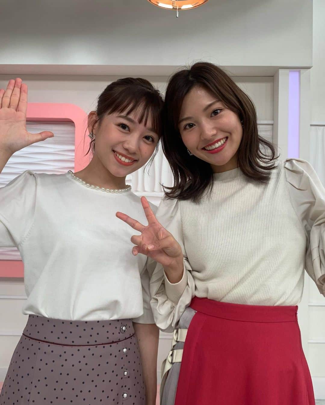 後藤楽々さんのインスタグラム写真 - (後藤楽々Instagram)「題して 「Oha!4 一週間のあれこれ」 vol.1 月曜日 佐藤真知子アナウンサーと 米澤かおりさんに挟んでいただき お ...