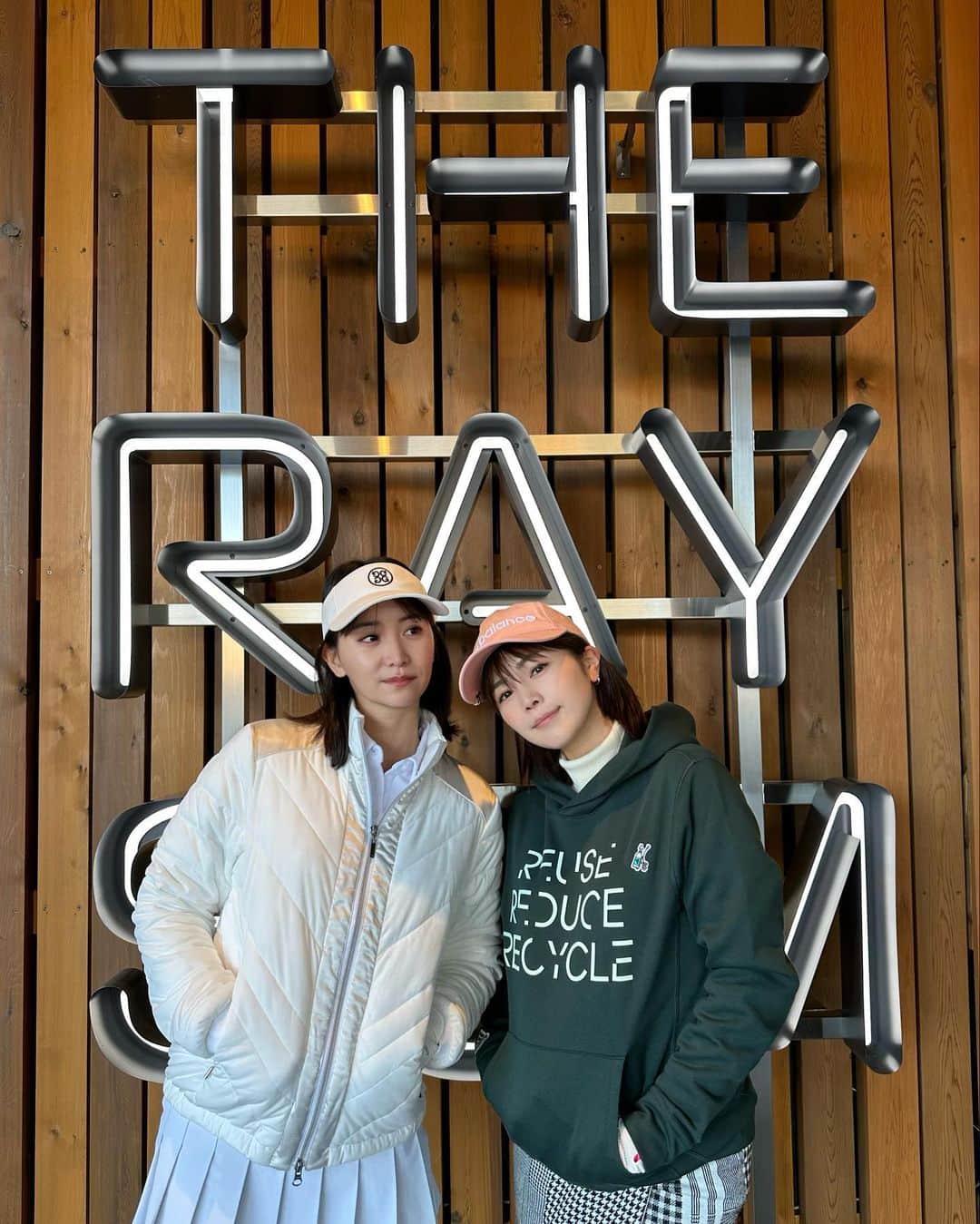 永尾まりやさんのインスタグラム写真 - (永尾まりやInstagram)「念願の the RAYSUM ゴルフサウナそして犬ちゃんも泊まれる夢のようなホテルです😌 流れとしては 1日目 練習場 ...