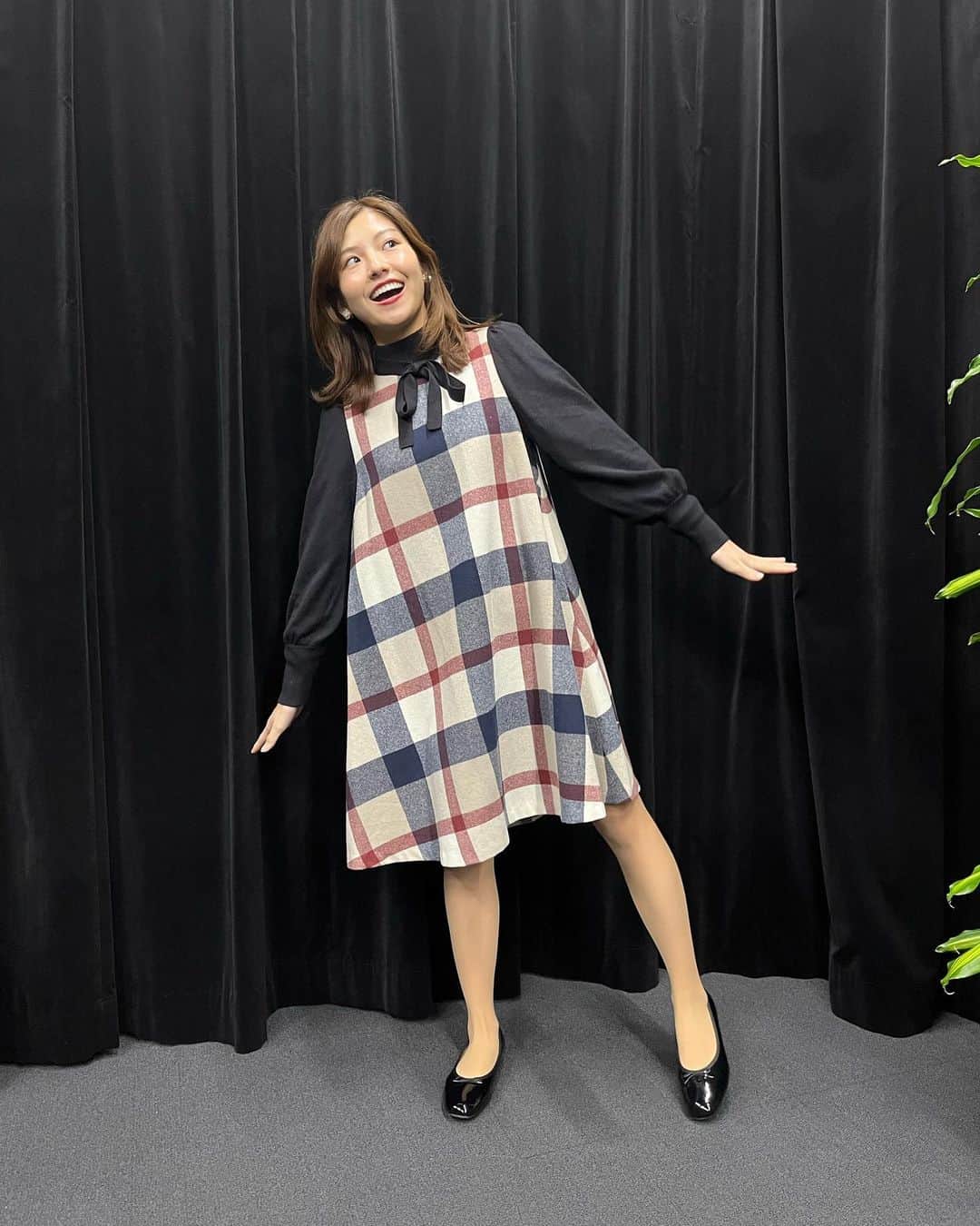 後藤楽々さんのインスタグラム写真 - (後藤楽々Instagram)「Oha!4一週間ありがとうございました！ 衣装たちは 月〜木が @blueblackcb 金@cheek.official ...