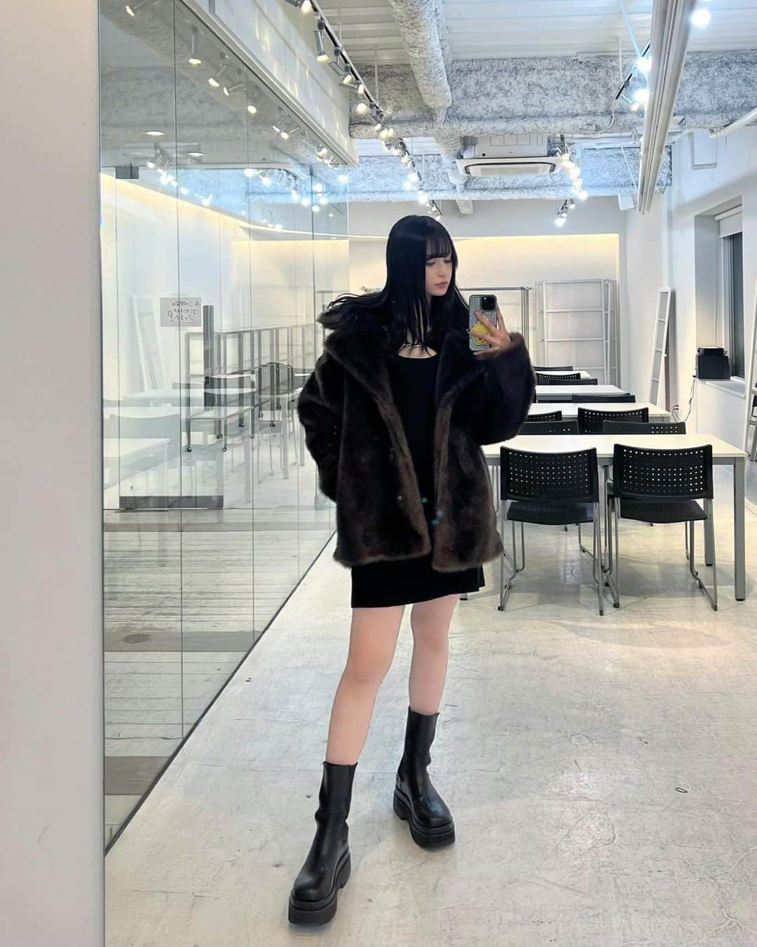 山本望叶さんのインスタグラム写真 - (山本望叶Instagram)「#ootd #code #コーデ #冬服コーデ #ワンピースコーデ #emoda」12月26日 20時40分 ...