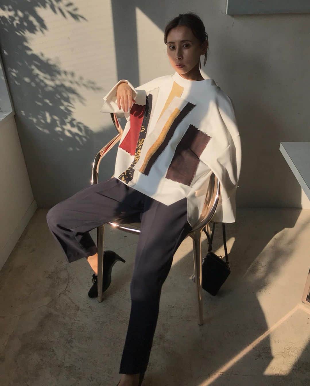 黒石奈央子さんのインスタグラム写真 - (黒石奈央子Instagram)「あめりふく。 . PLEATS BELT LAYERED PT ¥17500+tax 8/16 SHOES 発売中 ...