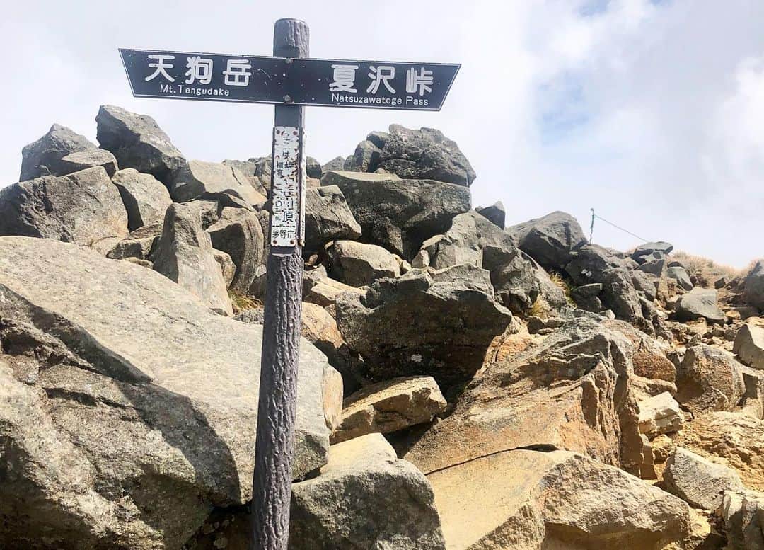 前田彩名さんのインスタグラム写真 - (前田彩名Instagram)「#根石岳 から #天狗岳 を眺めながらお弁当🍙。 梅干しと白いご飯の ...