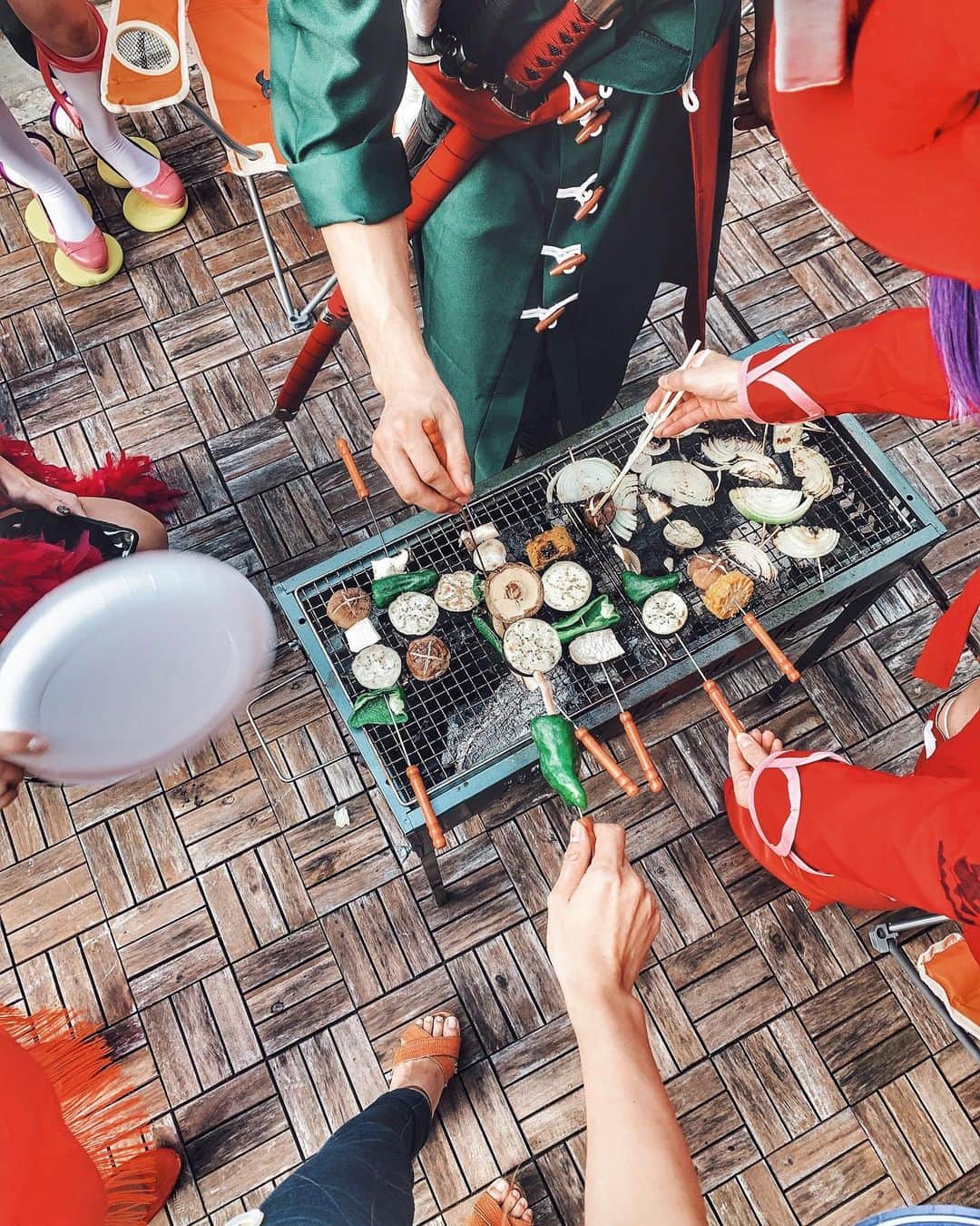 チアコマさんのインスタグラム写真 チアコマinstagram 「﻿ ﻿ ﻿ 🏴‍☠️ワンピースコスプレバーベキュー🏴‍☠️﻿ In