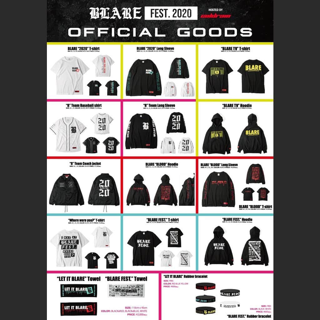 清水亮さんのインスタグラム写真 - (清水亮Instagram)「好評につき"BLARE FEST. GOODS / coldrain NEWスウェット"受注販売決定！！ 受付は ...