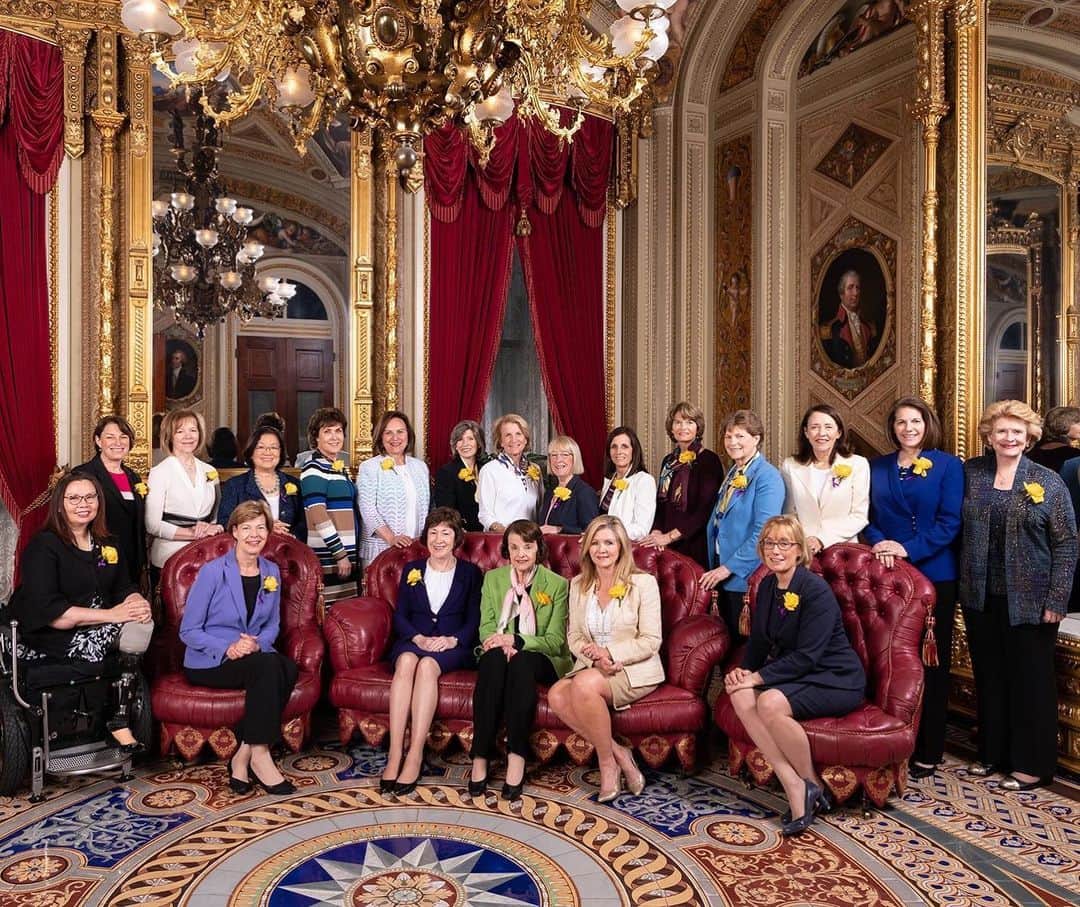 NBC Newsさんのインスタグラム写真 - (NBC NewsInstagram)「Women senators wear yellow ...