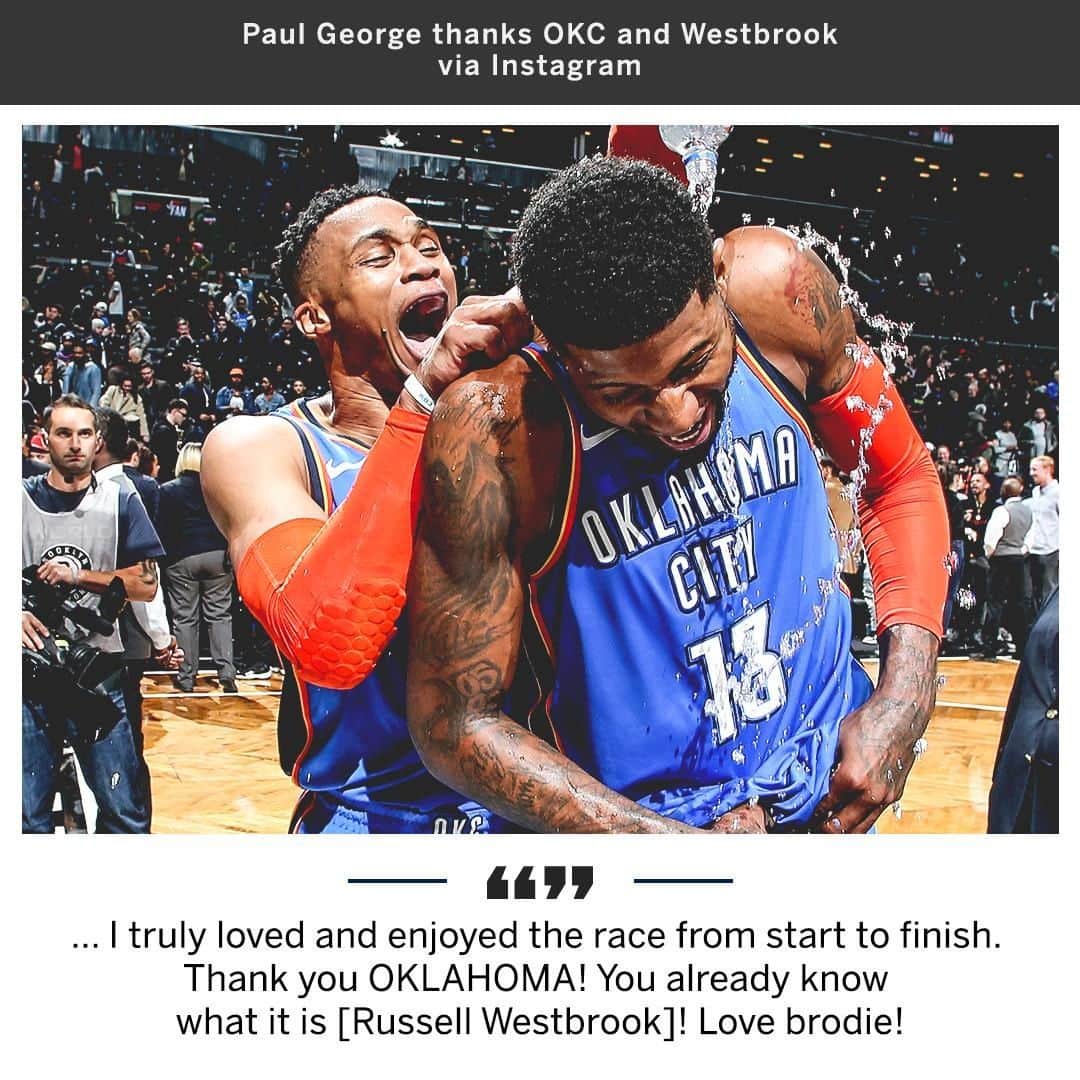 espnさんのインスタグラム写真 - (espnInstagram)「PG has nothing but love for OKC and ...