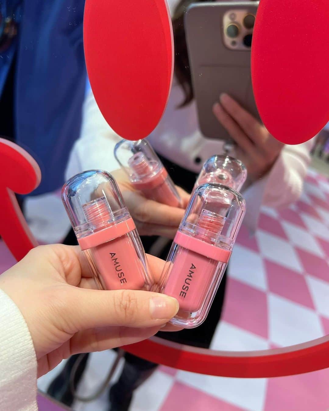 垰智子さんのインスタグラム写真 - (垰智子Instagram)「韓国コスメブランド @amuse.jp の人気ティントから 日本限定色が発売された記念POPUPイベントに行って来たよ💄 ...