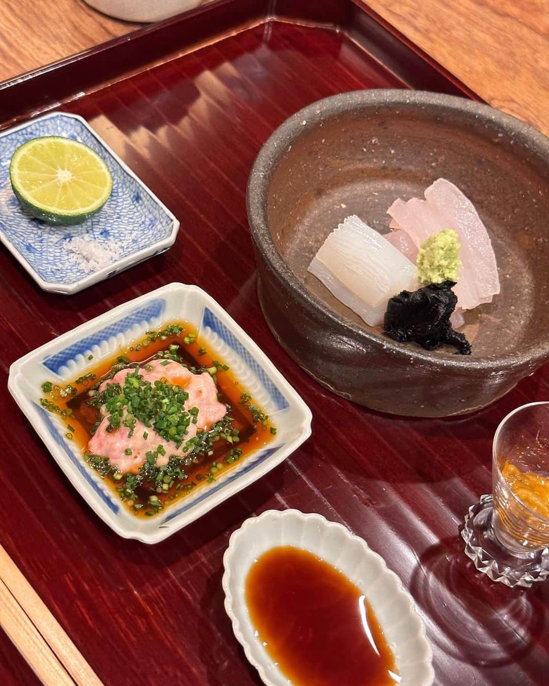 山根千佳さんのインスタグラム写真 - (山根千佳Instagram)「. . 食欲の秋は最高だったな😌🙏 和食が大好きな私は松川さんの大ファン。 秋は松茸づくしが最高でした…！！！ デザートも ...