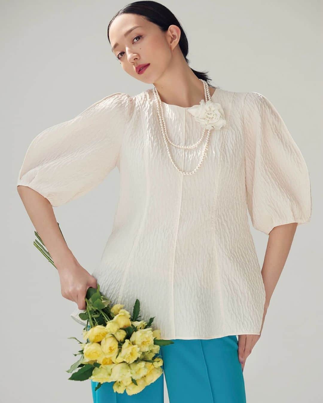 松島花さんのインスタグラム写真 - (松島花Instagram)「: @anayi_official エターナルライン 2024が 公開になりました👗 今季も様々なシーンで活躍するアイテムが ...