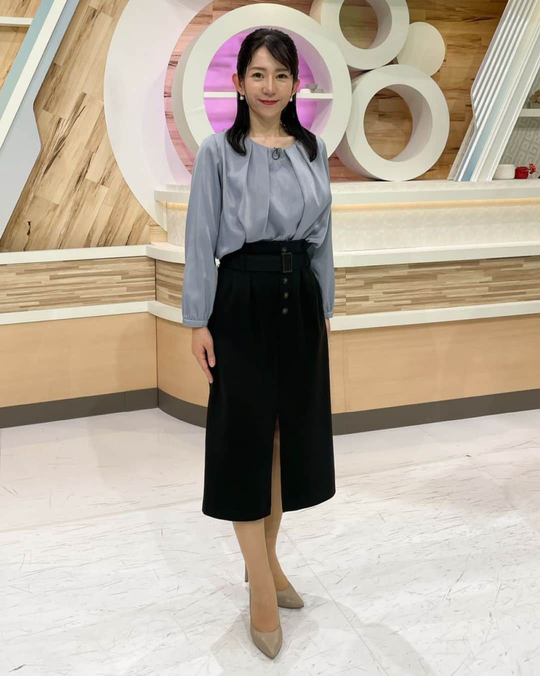 Ksbアナウンサーさんのインスタグラム写真 Ksbアナウンサーinstagram 「👗 「news Park Ksb」の衣装です。 今週