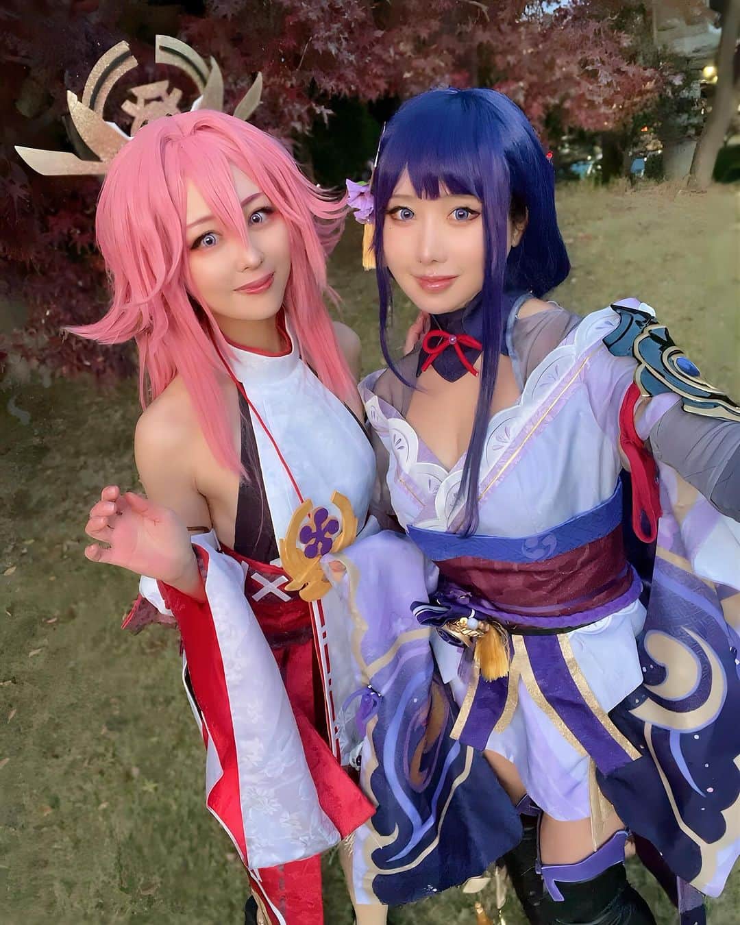 鳥海かうさんのインスタグラム写真 - (鳥海かうInstagram)「稲妻⚡️⛩ #原神 #genshinimpact #コスプレ ...