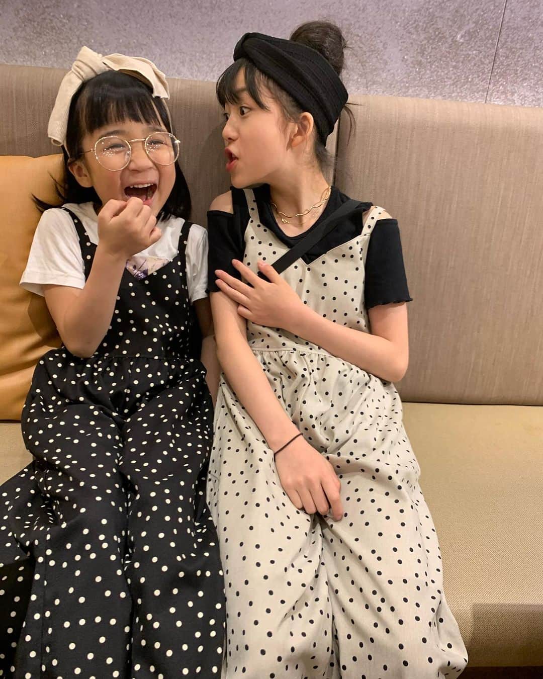 中田華月さんのインスタグラム写真 - (中田華月Instagram)「#おそろコーデ #姉妹コーデ #仲良し姉妹 #GU #オールインワン ...