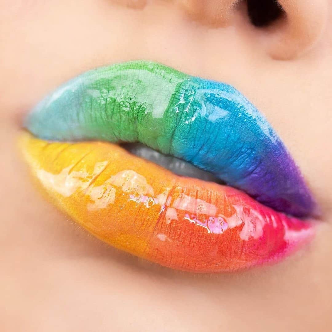 NYX Cosmeticsさんのインスタグラム写真 - (NYX CosmeticsInstagram)「Rainbow kisses 🌈💋 ...