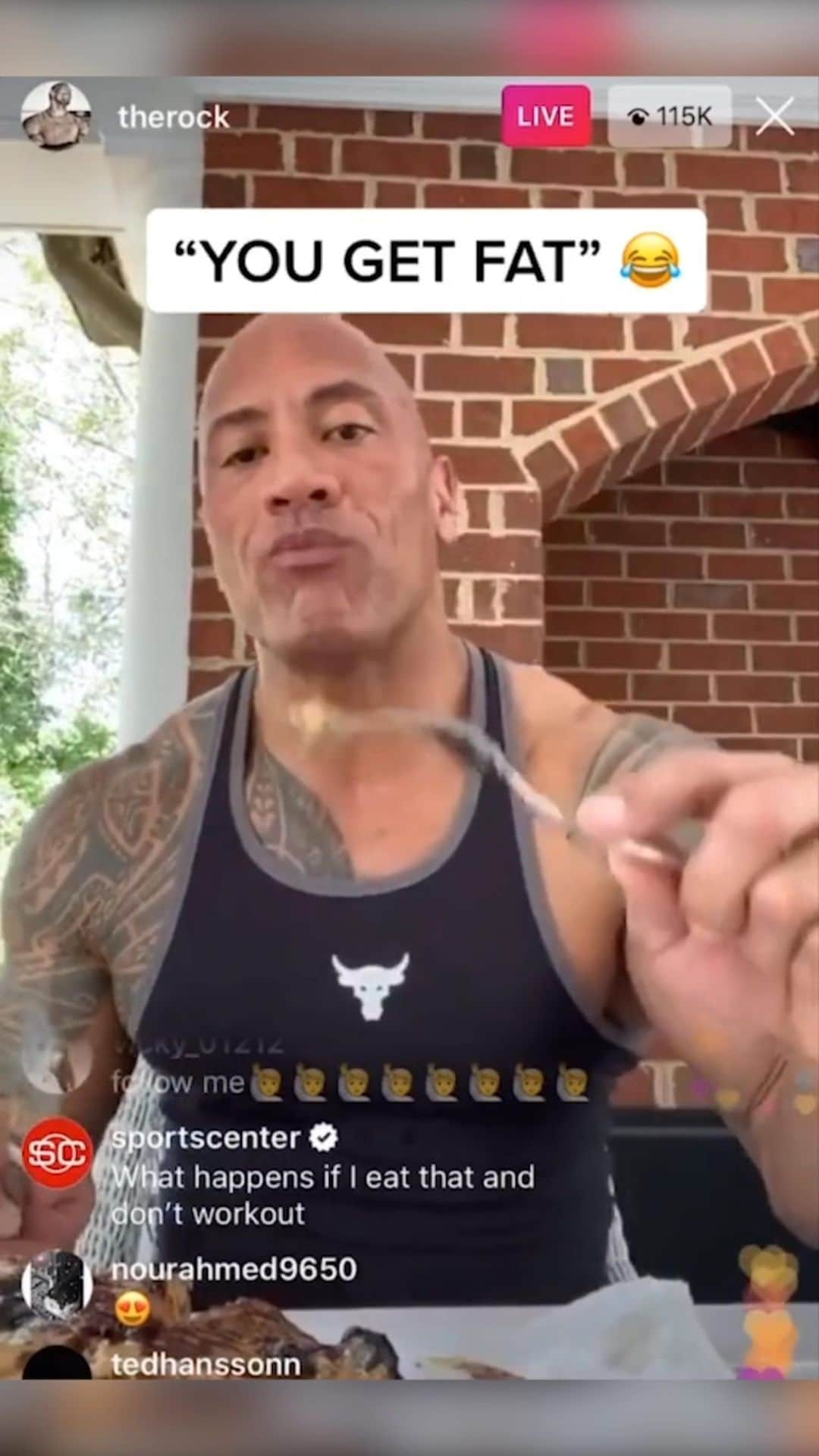 スポーツセンターさんのインスタグラム動画 - (スポーツセンターInstagram)「“YOU GET FAT” - The Rock on ...