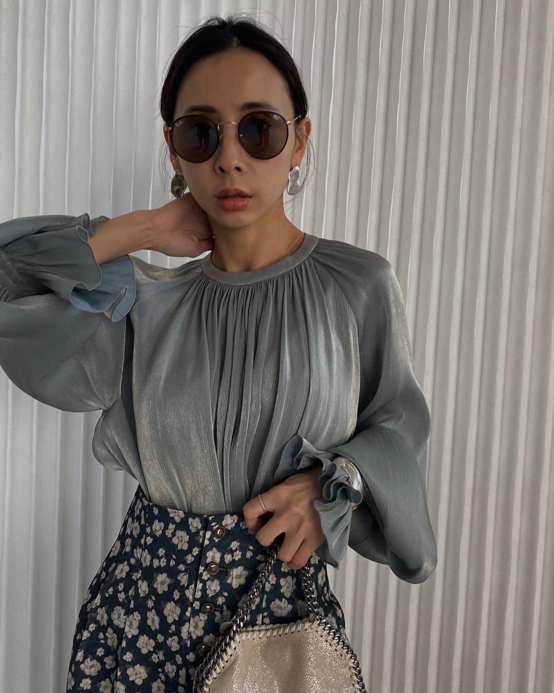 黒石奈央子さんのインスタグラム写真 - (黒石奈央子Instagram)「あめりふく . . 2way SOFT VOLUME BLOUSE ¥15000 8/25 MIA VINTAGE ...