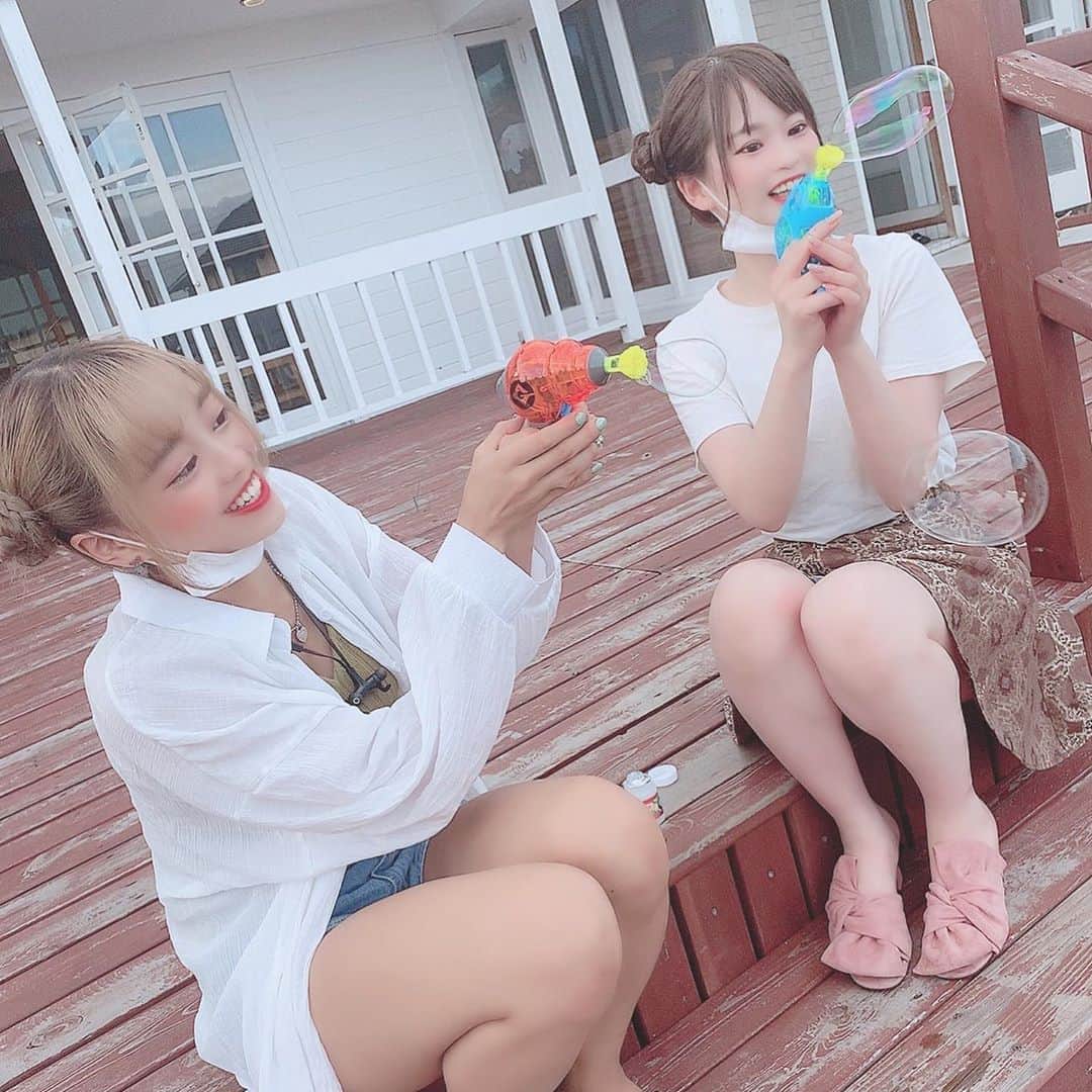 ラムさんのインスタグラム写真 ラムinstagram 「あおらむははりきってしゃぼん玉やっちゃうんだから💭👶🏻🍼💞 バーレスク