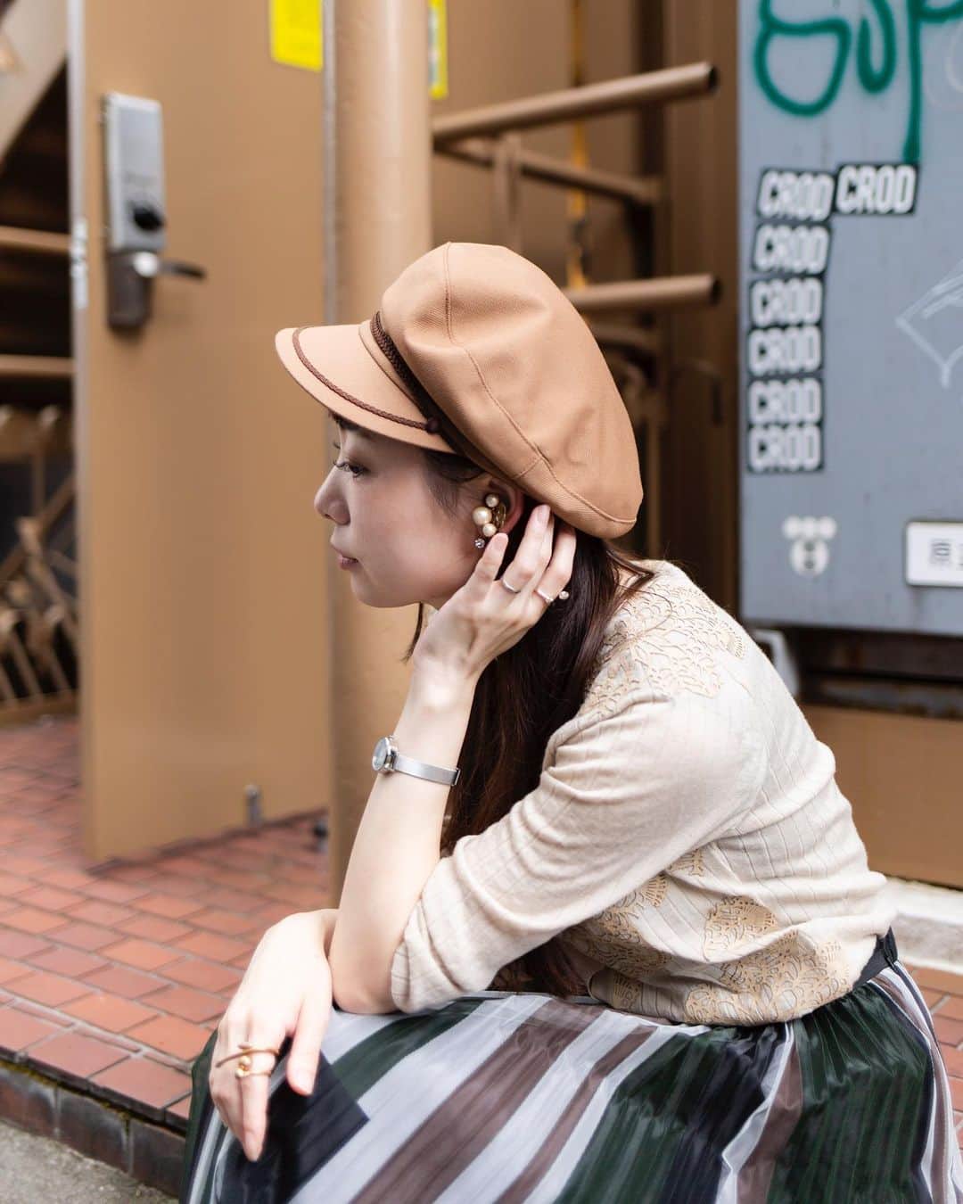 CA4LAさんのインスタグラム写真 - (CA4LAInstagram)「． ． 洗練されたミリタリーな表情が魅力のマリンキャップ。 ． こだわりの素材使いやディテールで 女性らしい繊細な ...