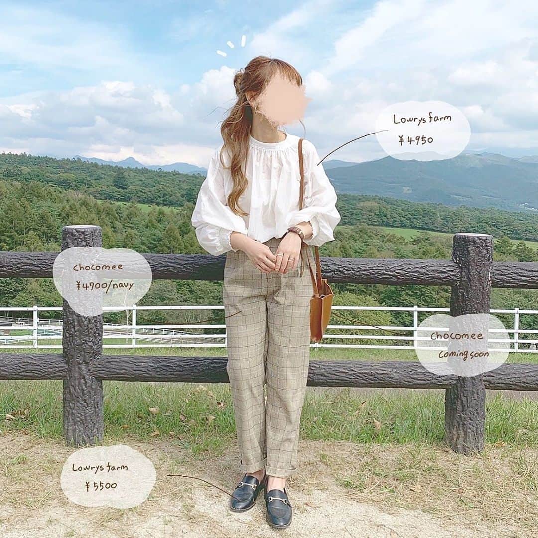 chocoさんのインスタグラム写真 - (chocoInstagram)「** ㅤㅤㅤㅤㅤㅤㅤㅤㅤㅤㅤㅤㅤ #ootd ㅤㅤㅤㅤㅤㅤㅤㅤㅤㅤㅤㅤㅤ 山梨に行ったときのコーデ🗻🍐 ...