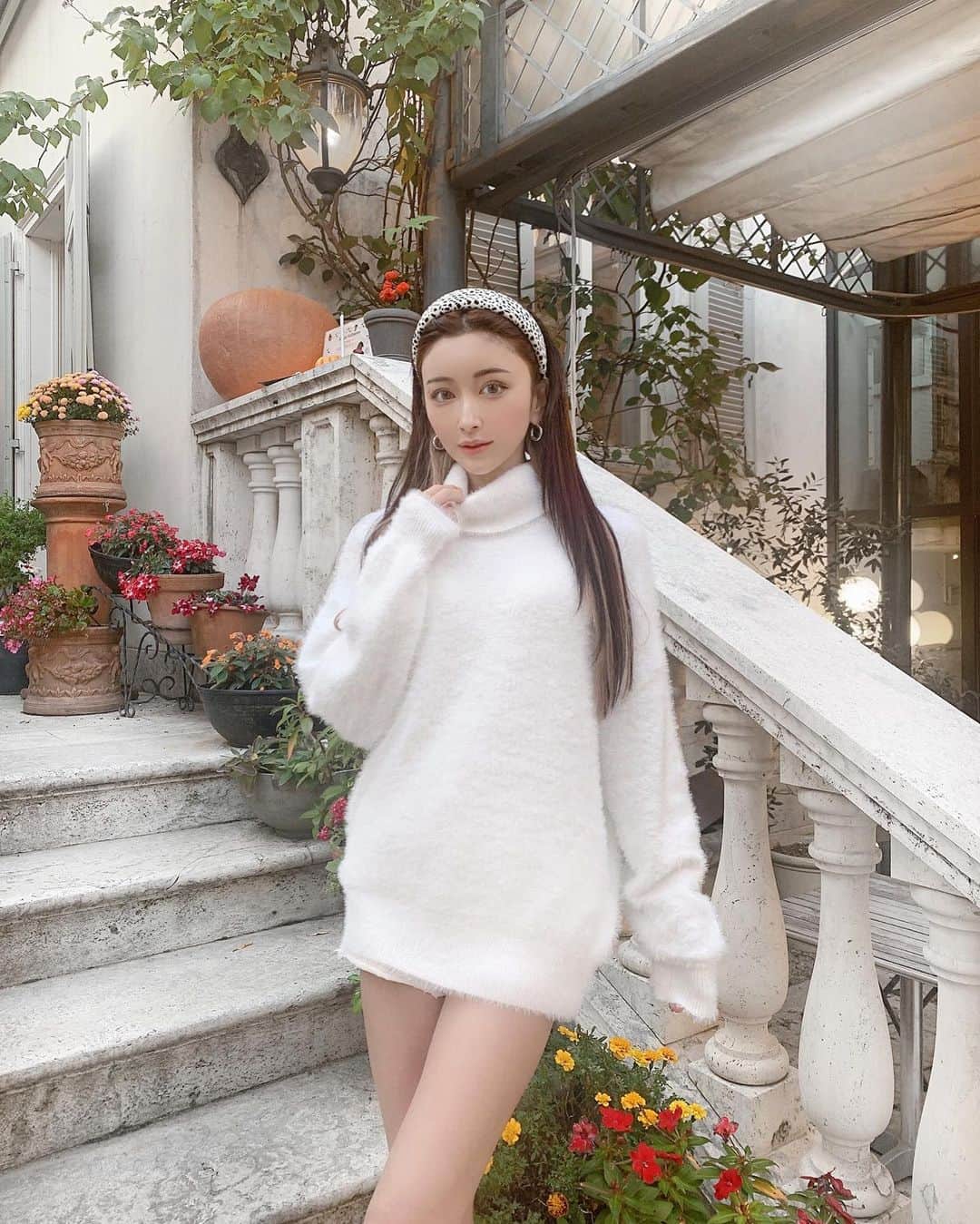 美咲あいりさんのインスタグラム写真 - (美咲あいりInstagram)「🦙﻿ lunchのときのCode ﻿ @michellmacaron_official ﻿ ﻿ ﻿ ワンピのときこの丈 ...