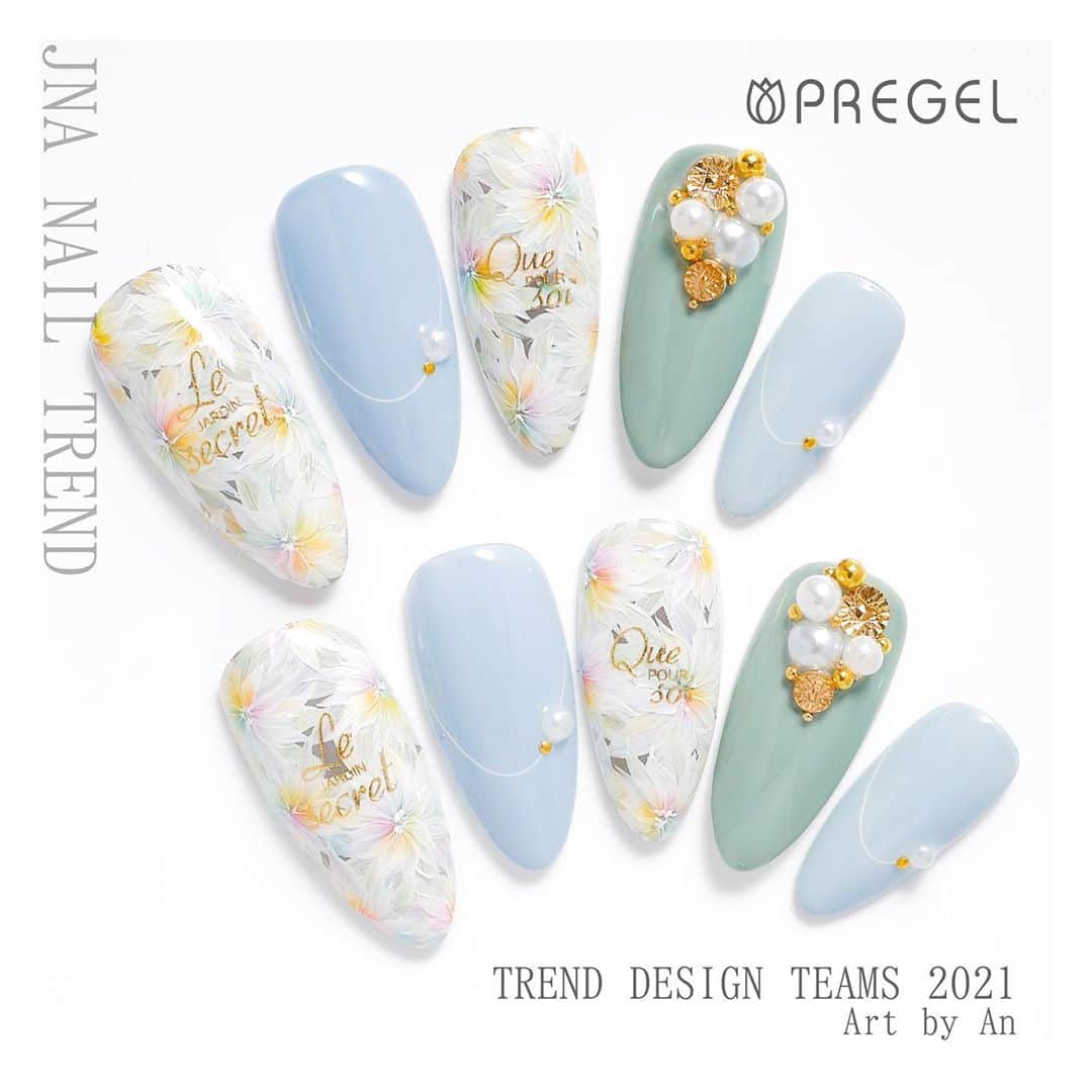 PREGELさんのインスタグラム写真 - (PREGELInstagram)「JNAネイルトレンド「テーマ：COSMOS」の﻿ @mnnail ...