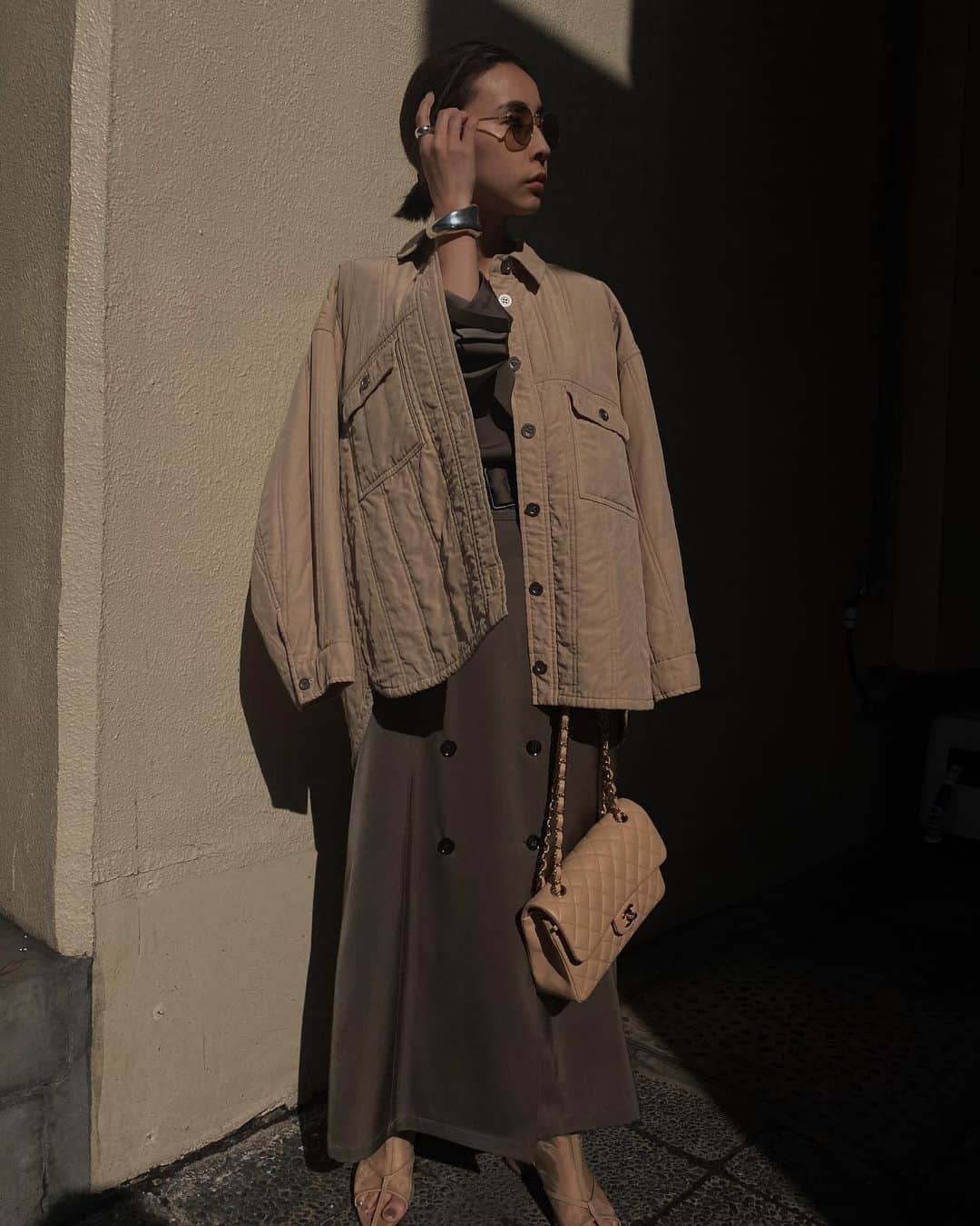 黒石奈央子さんのインスタグラム写真 - (黒石奈央子Instagram)「あめりふく . . canele over jk ¥20000 3way trench dress¥22000 2/2 ...