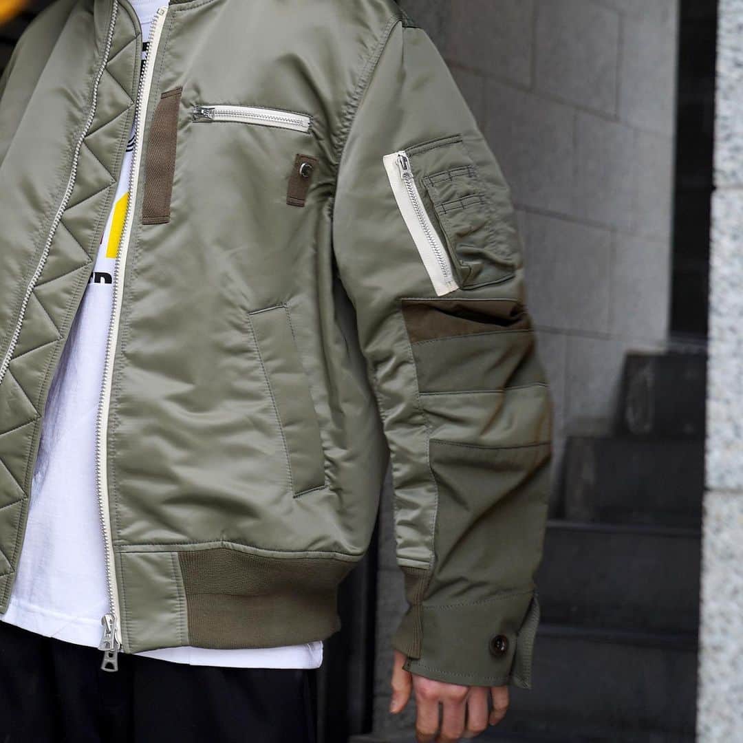 50％割引グレイ系,L【お1人様1点限り】 sacai 21SS Nylon Twill MA-1 Blouson フライトジャケット ジャケット/アウターグレイ系L-OTA.ON.ARENA ...