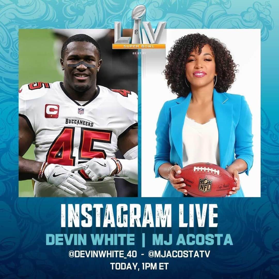 NFLさんのインスタグラム写真 - (NFLInstagram)「@devinwhite_40 and @mjacostatv go LIVE ...