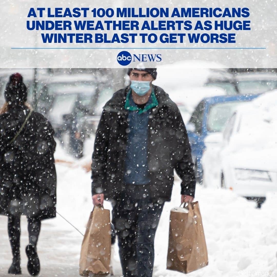 ABC Newsさんのインスタグラム写真 - (ABC NewsInstagram)「At least 100 million Americans are now under weather ...