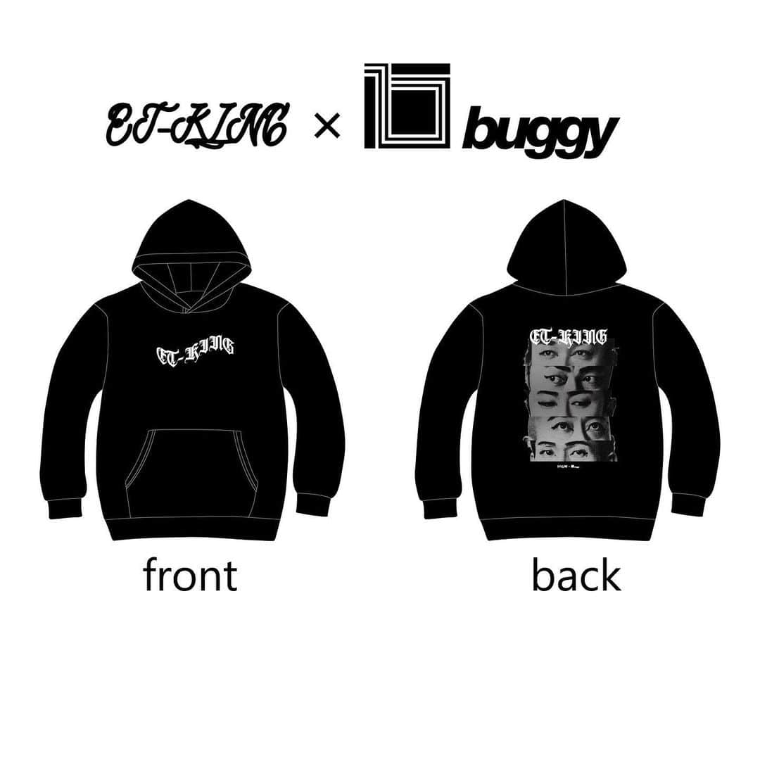 KLUTCHさんのインスタグラム写真 - (KLUTCHInstagram)「注文が殺到しまくってる話題の、ET-KING × buggy artのコラボパーカー！！！﻿ ﻿ いよいよ！﻿ ...