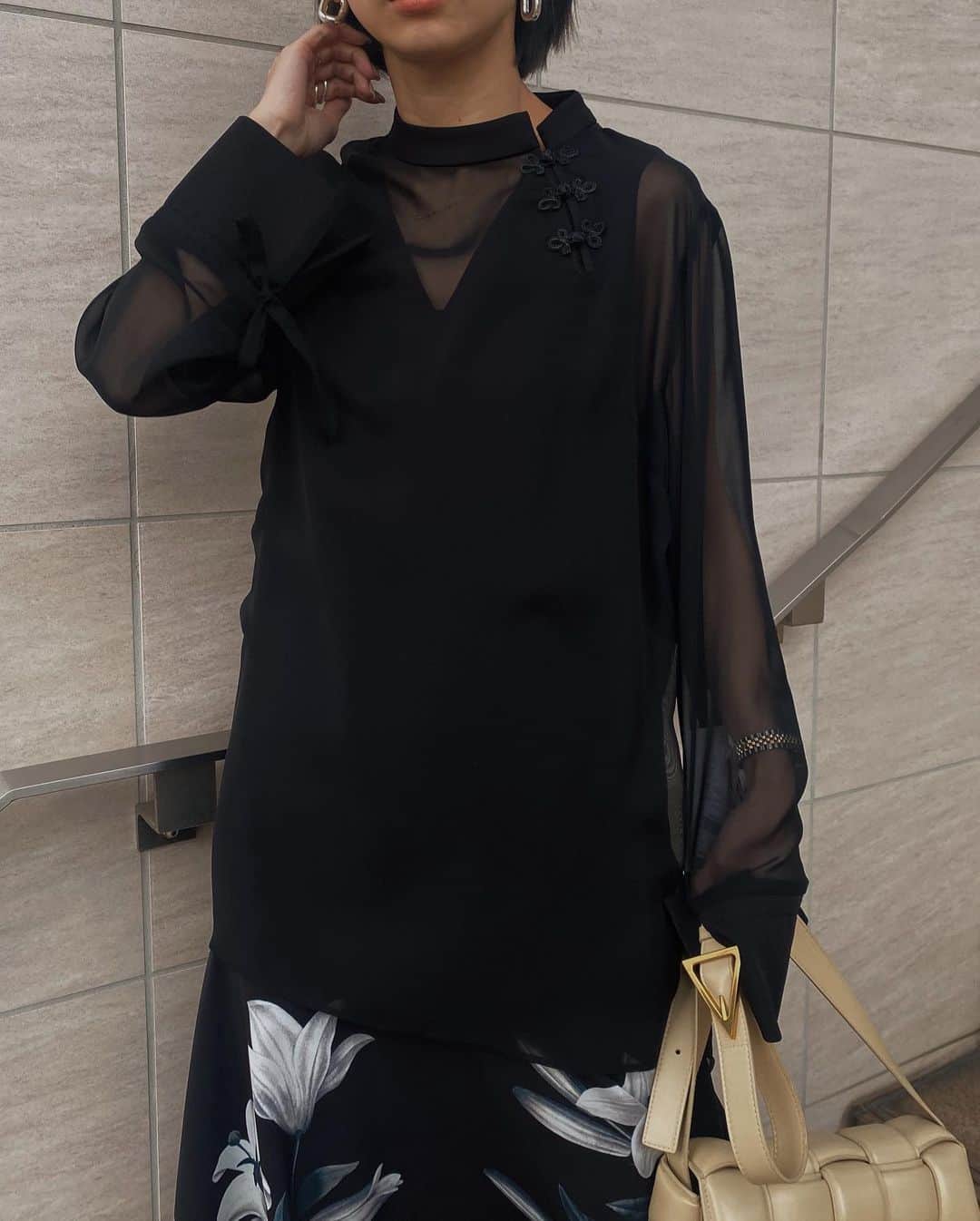 黒石奈央子さんのインスタグラム写真 - (黒石奈央子Instagram)「あめりふく . . 3way adela layered dress ¥23000 2/19 . . シアーなトップス ...