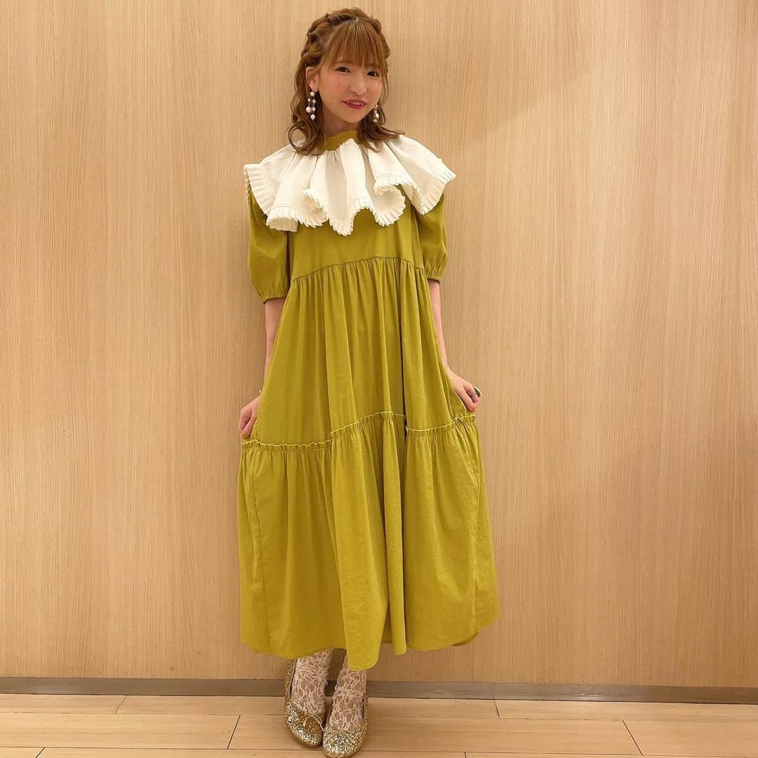 もえのあずきさんのインスタグラム写真 - (もえのあずきInstagram)「えがちゃんねるさん見てくれた？☺️🎀 ワンピース、付け襟 ...