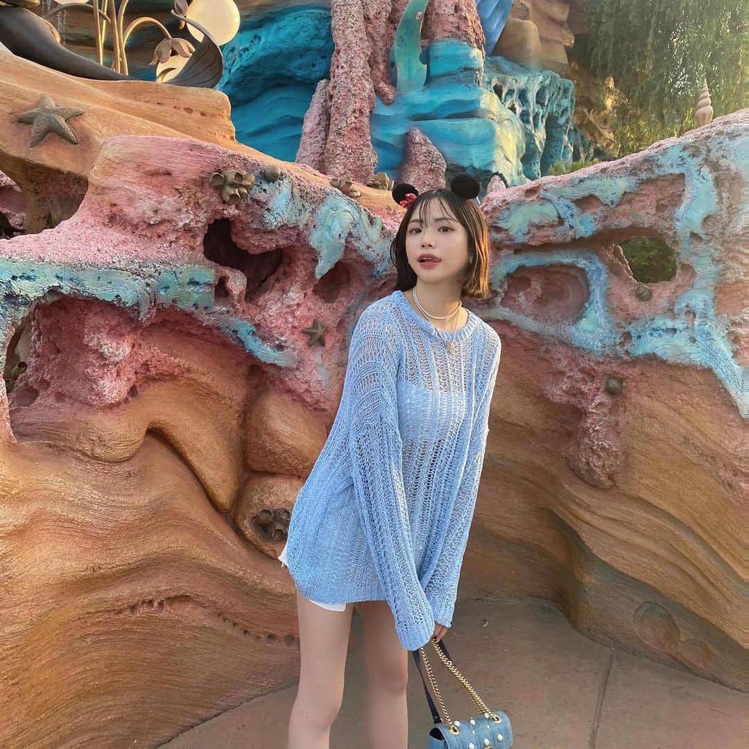 麻生果恩さんのインスタグラム写真 - (麻生果恩Instagram)「私のトレンドはブルーなの💙」8月6日 18時34分 - aso.kaon