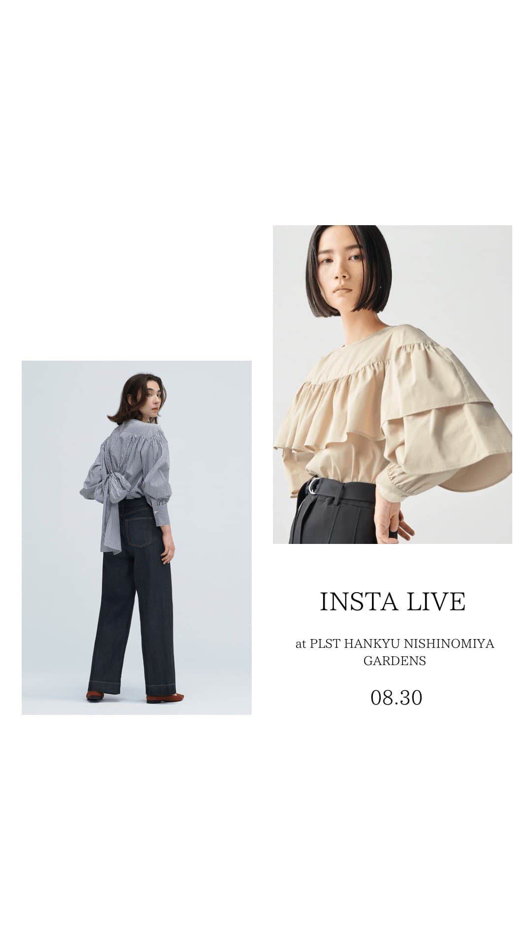 PLST（プラステ）さんのインスタグラム動画 - (PLST（プラステ）Instagram)「『旬をまとう、着映えトップス』 竹内店長: 158cm Masami : 161cm ...