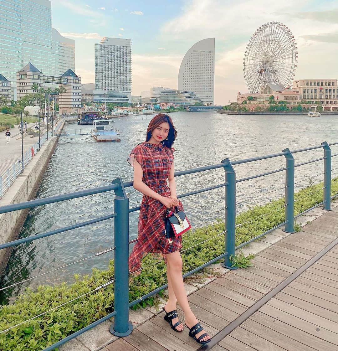 月中秋実さんのインスタグラム写真 - (月中秋実Instagram)「・ ・ 👗💗【@select_coco8 】 ・ ・ #ギンガムチェック ...