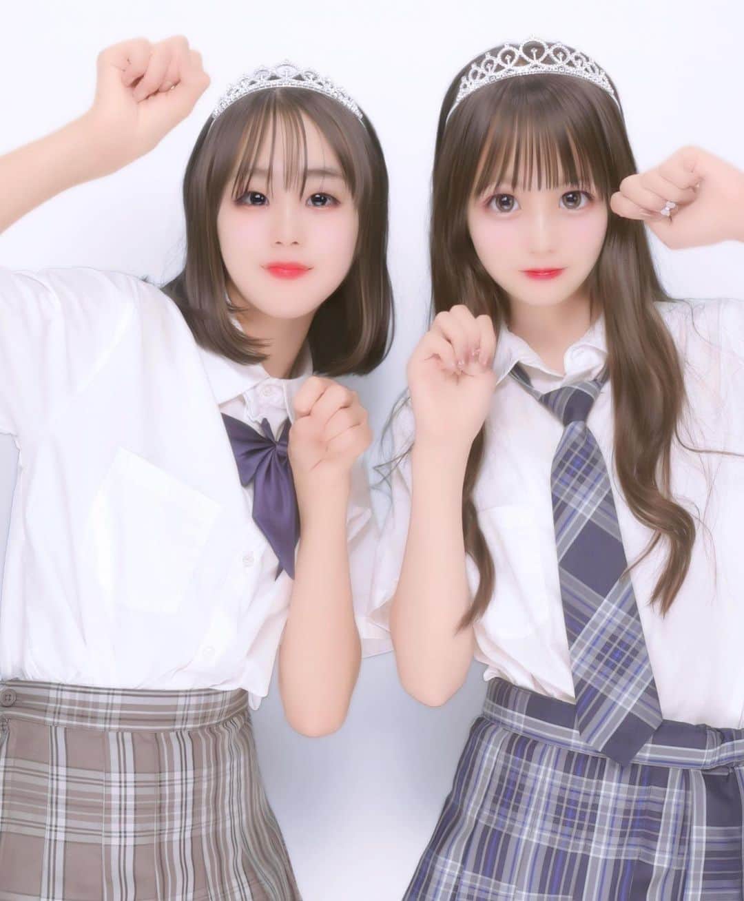 中田華月さんのインスタグラム写真 - (中田華月Instagram)「制服コーデで撮った‪‪ ︎‬ #プリクラ #制服プリクラ #制服ぷり ...