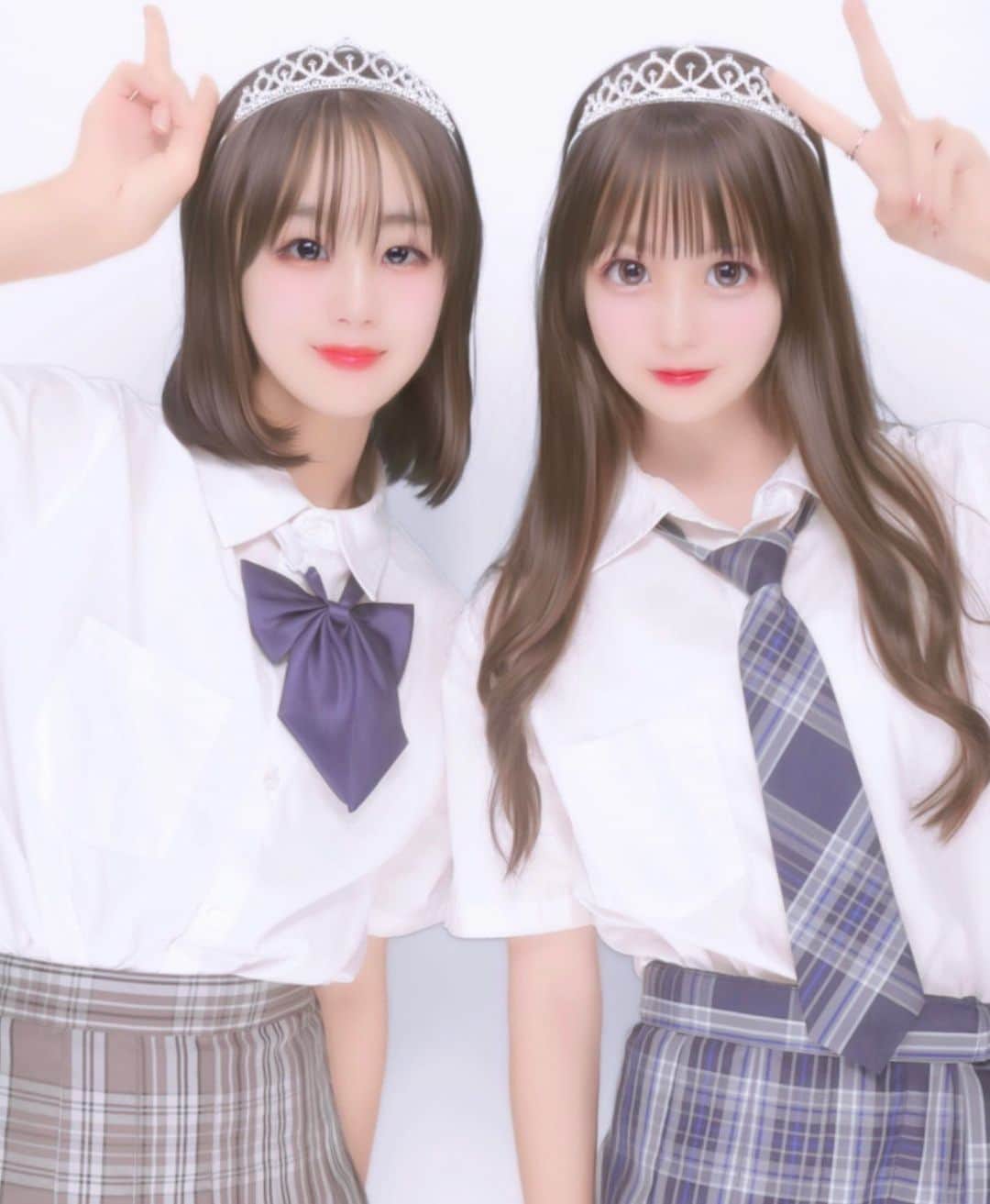 中田華月さんのインスタグラム写真 - (中田華月Instagram)「制服コーデで撮った‪‪ ︎‬ #プリクラ #制服プリクラ #制服ぷり ...