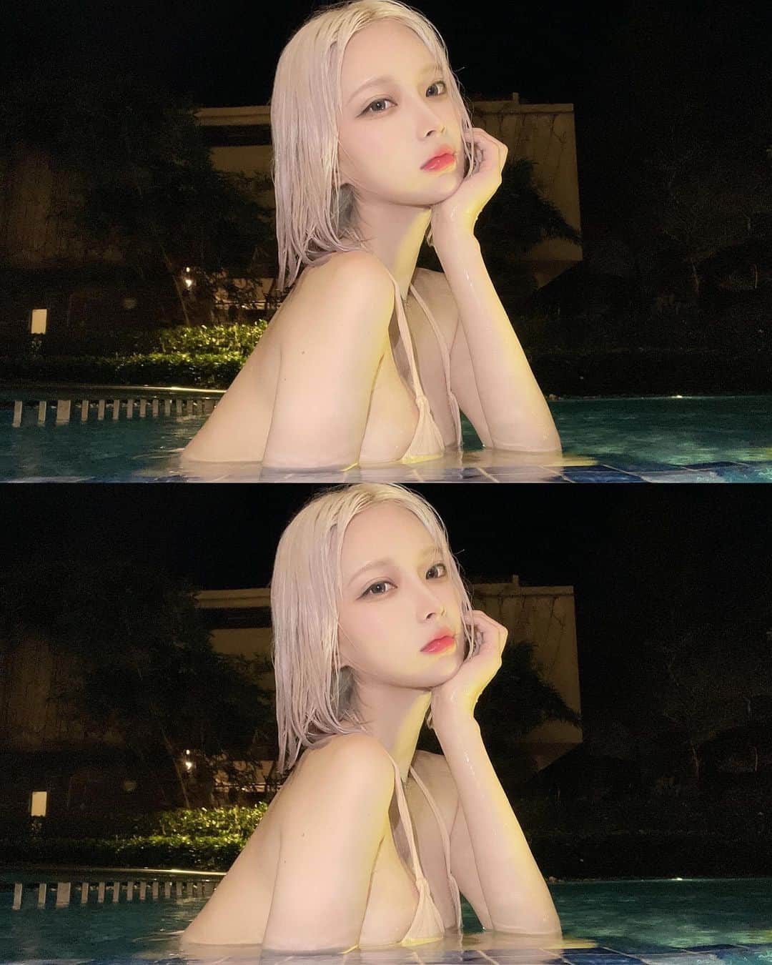 オ・ジウンさんのインスタグラム写真 - (オ・ジウンInstagram)「밤 수영🌊」10月27日 20時02分 - gini_s2_