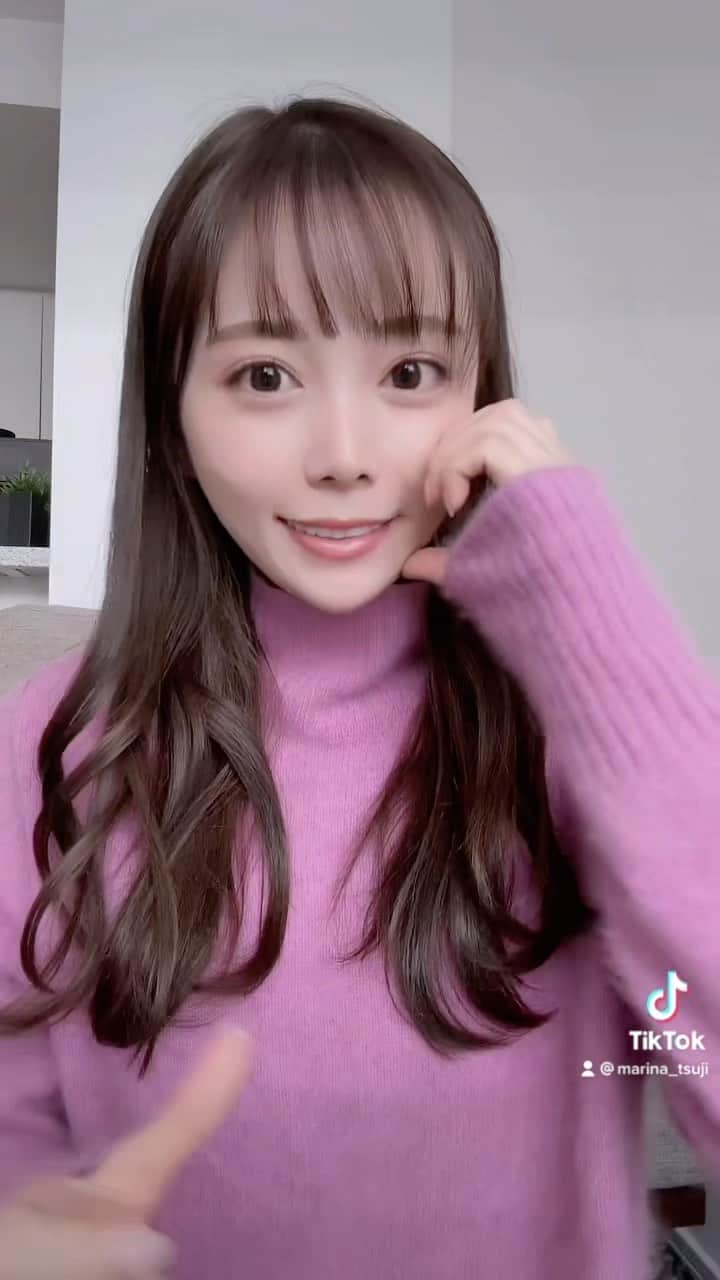 辻満里奈さんのインスタグラム動画 辻満里奈instagram 「tiktok投稿しました🤍 さっそくフォローしてくださった方、ありがとう