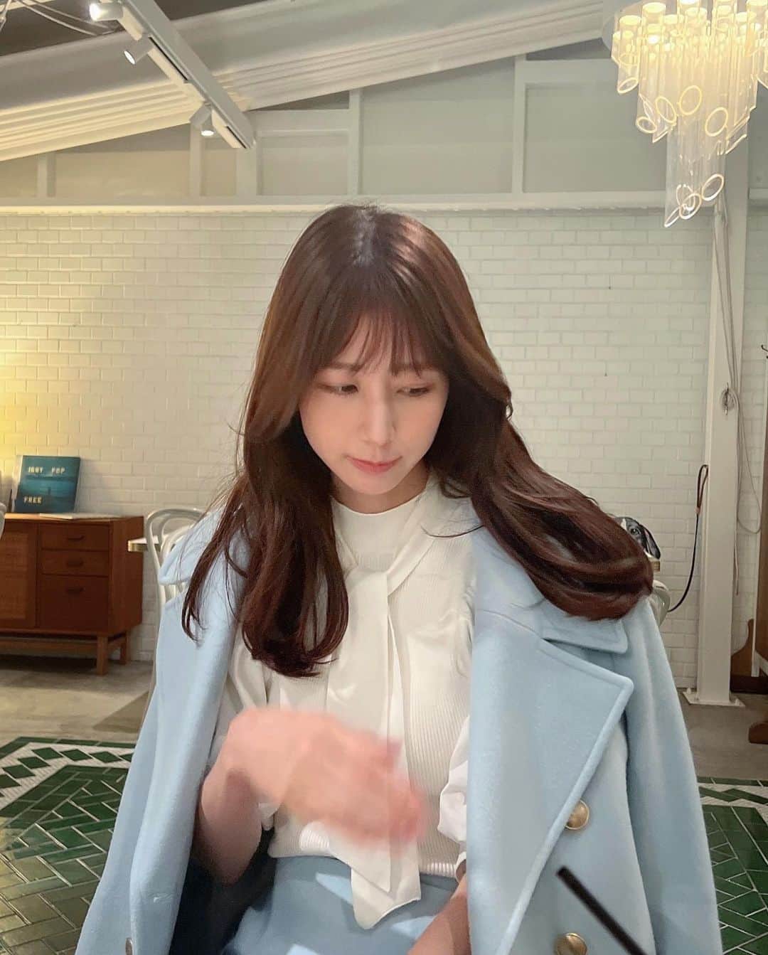 伊藤楓さんのインスタグラム写真 - (伊藤楓Instagram)「⁡ お気に入りのお洋服🫶🏻 最近は水色が好きです☺︎💎 @jusglitty_official ⁡ #ジャスグリッティー ...