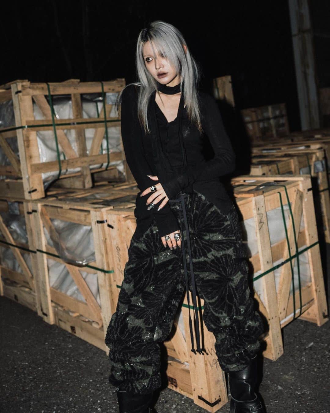 GAKKINさんのインスタグラム写真 - (GAKKINInstagram)「群黒蝶花罰フリースコレクション SOLD www.gakkinx ...