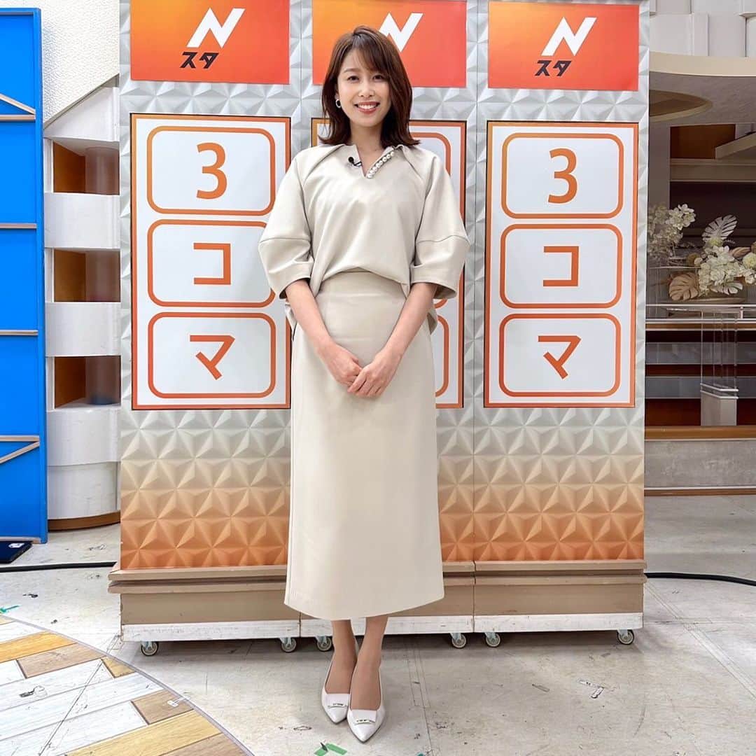 TBS「Nスタ」さんのインスタグラム写真 - (TBS「Nスタ」Instagram)「・ 【良原アナのイチオシファッション🧡】 2月13日(月)の衣装です👚 ブランド：LOUNIE ...