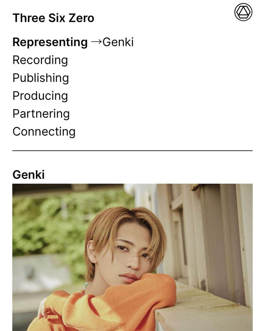 岩橋玄樹さんのインスタグラム写真 - (岩橋玄樹Instagram)「Honored to become a member of Three Six Zero, I will do my ...