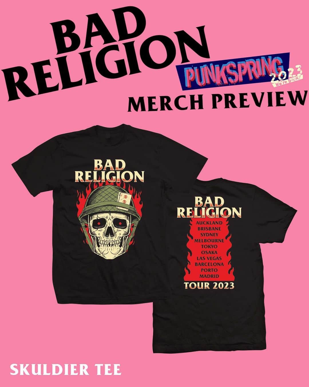 Bad Religionさんのインスタグラム写真 - (Bad ReligionInstagram)「Merch preview for ...
