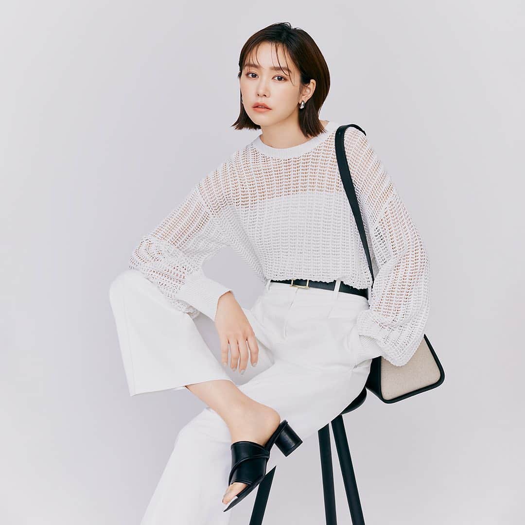 PLST（プラステ）さんのインスタグラム写真 - (PLST（プラステ）Instagram)「”桐谷美玲が着る、PLST最新サマースタイル” シャープなメッシュ編みで 「大人の肌見せ」を更新 ...