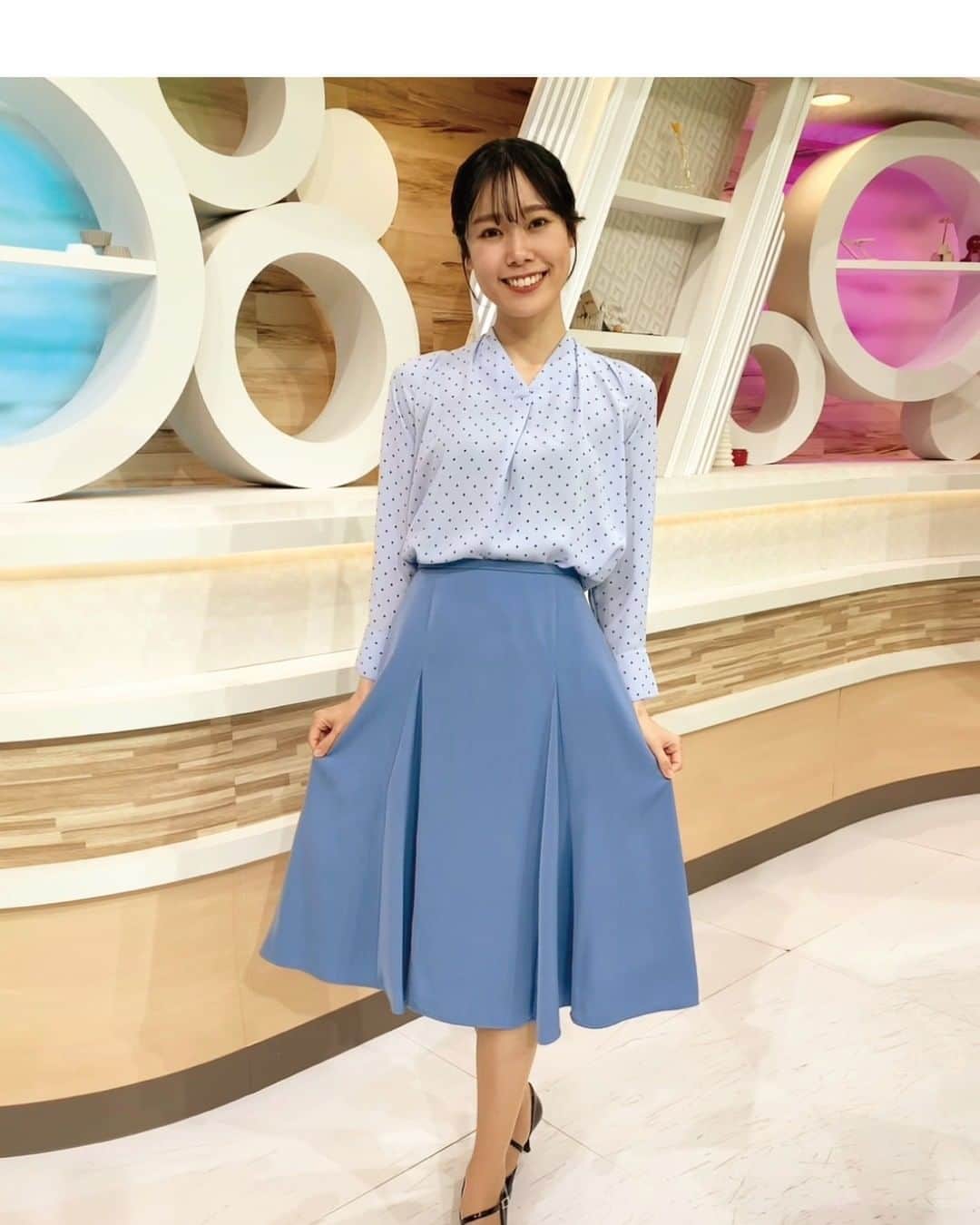 Ksbアナウンサーさんのインスタグラム写真 Ksbアナウンサーinstagram 「👗 「news Park Ksb」の衣装です。 今週