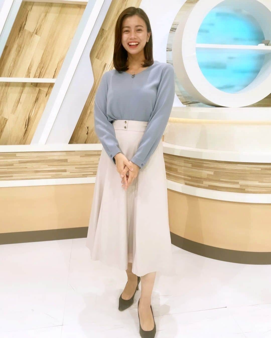Ksbアナウンサーさんのインスタグラム写真 Ksbアナウンサーinstagram 「👗 「news Park Ksb」の衣装です。 今週