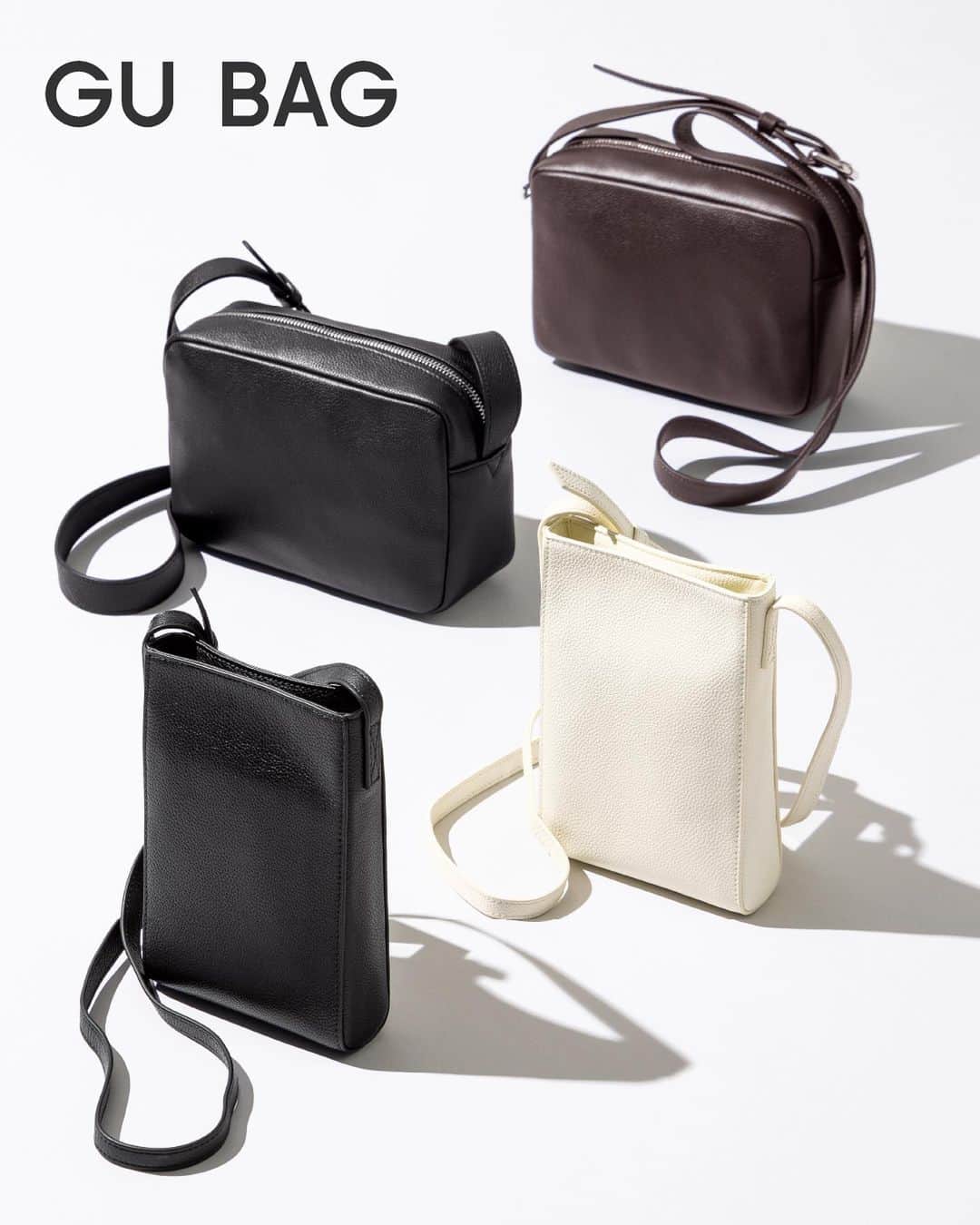GUさんのインスタグラム写真 - (GUInstagram)「. リアルレザーシューズとリアルレザーバッグ、 バリエーション豊富にラインナップ ...