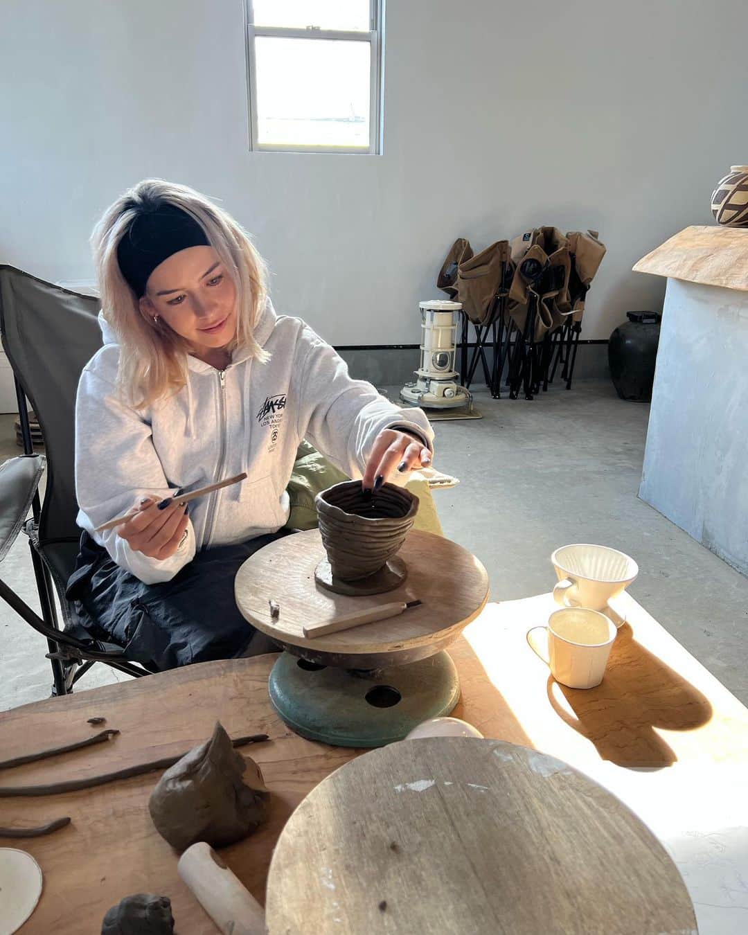 Satomi Biancaさんのインスタグラム写真 - (Satomi BiancaInstagram)「🥗🥪♥️ 古着屋にランチに陶芸に ...